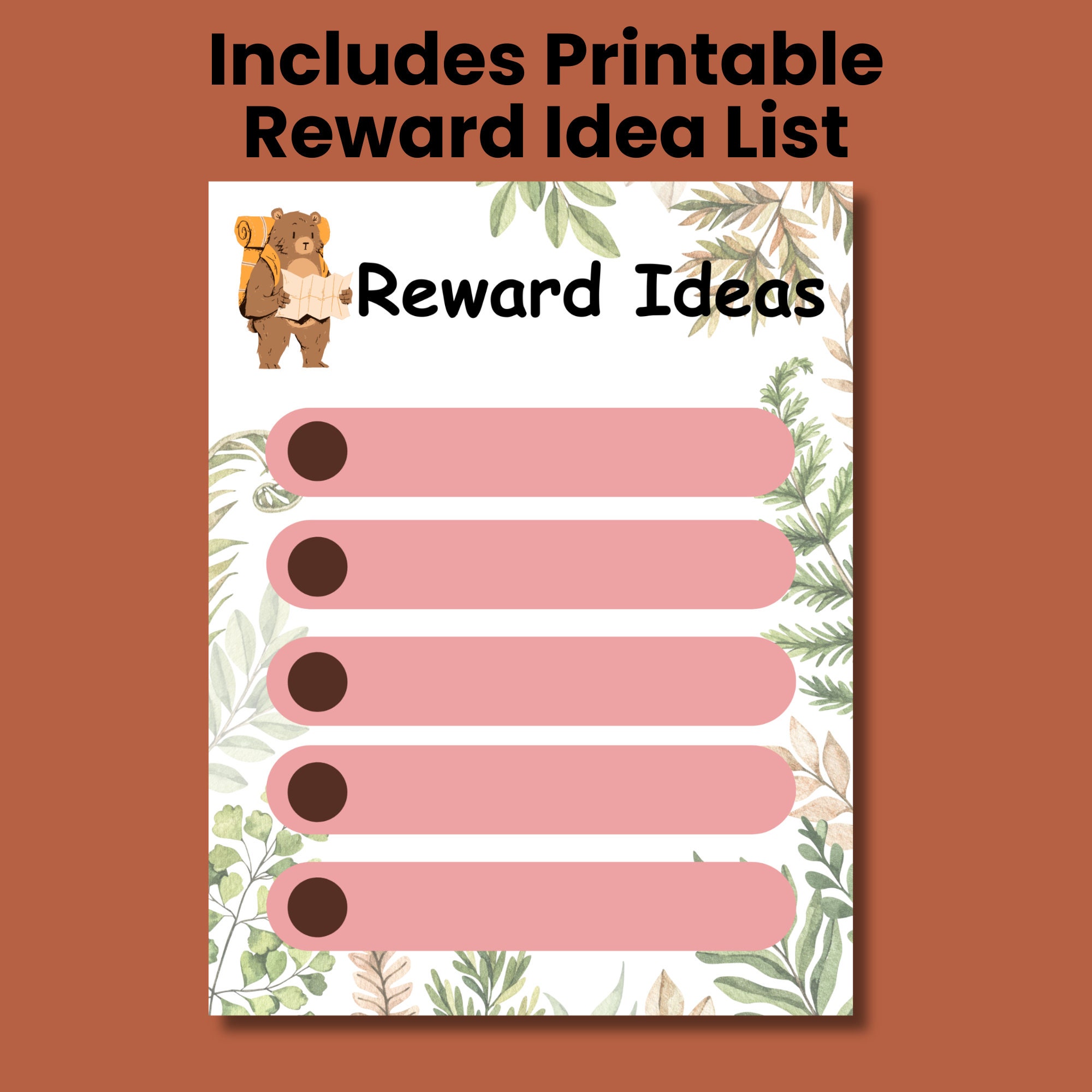 Bear Reward Chart for Kids With Printable Achievement Award and Idea ...