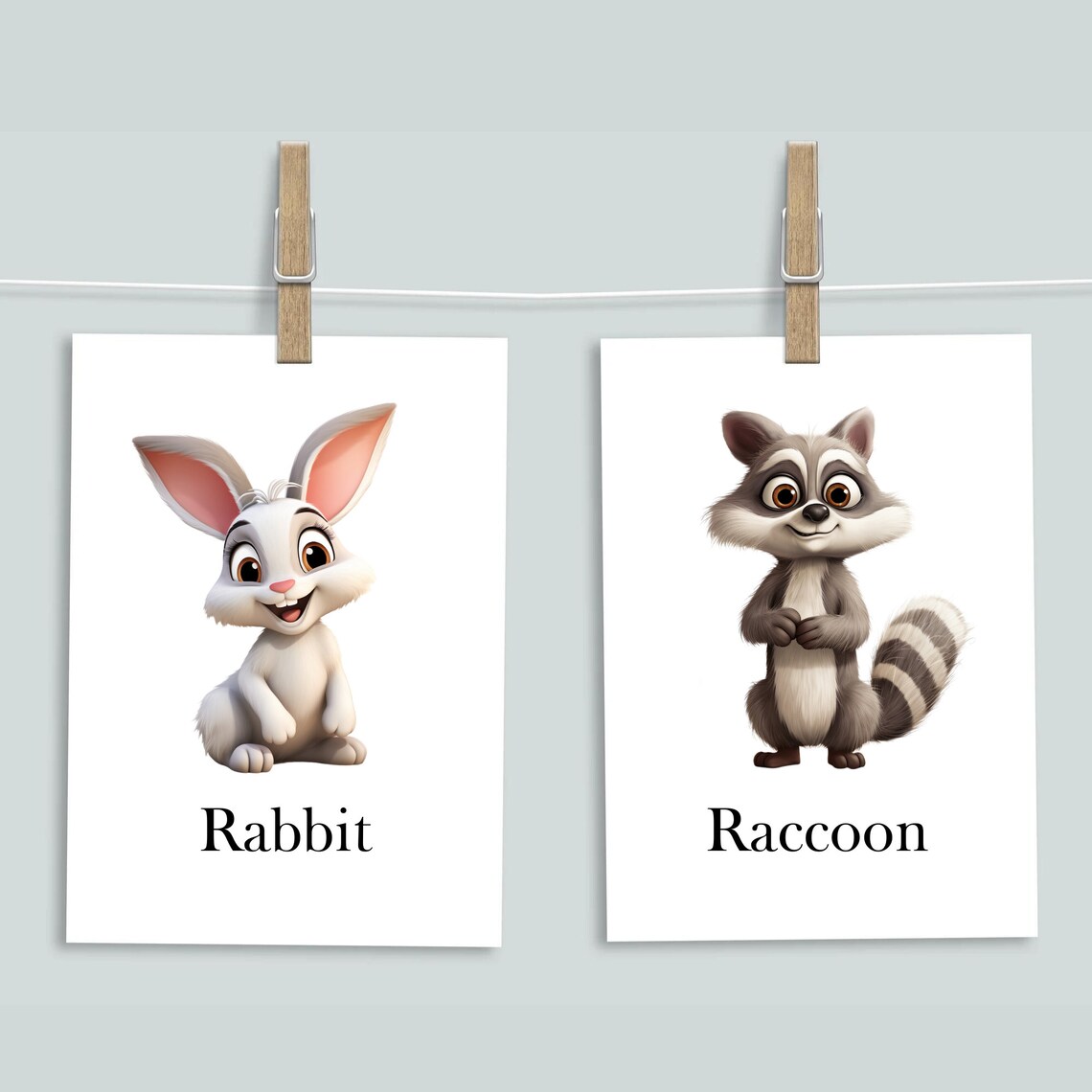 Temperate Forest Animal Printable Flash Cards Learning Tool for ...