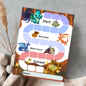 Dragon Reward Chart for Kids With Printable Achievement Award and Idea ...