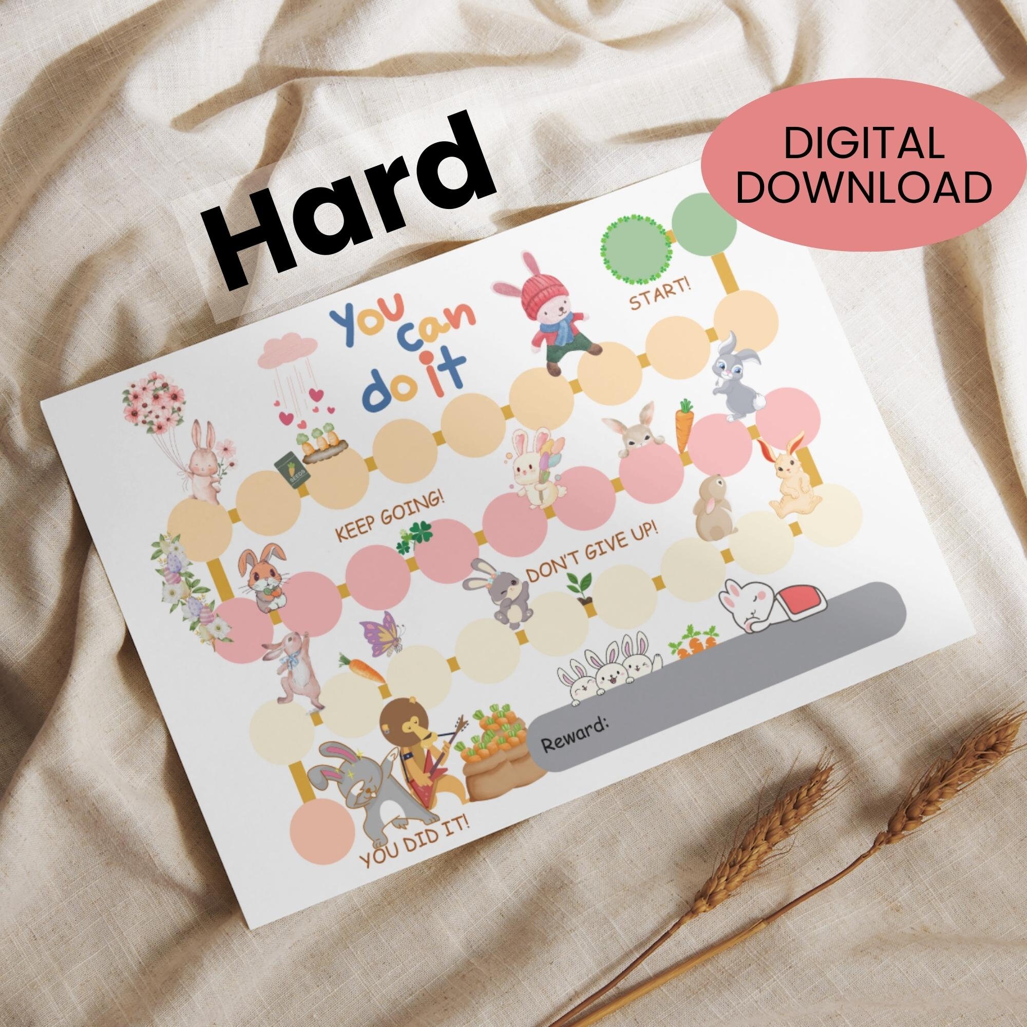 Rabbit Reward Chart for Kids With Printable Achievement Award and Idea ...