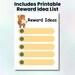 Bear Reward Chart for Kids With Printable Achievement Award and Idea ...