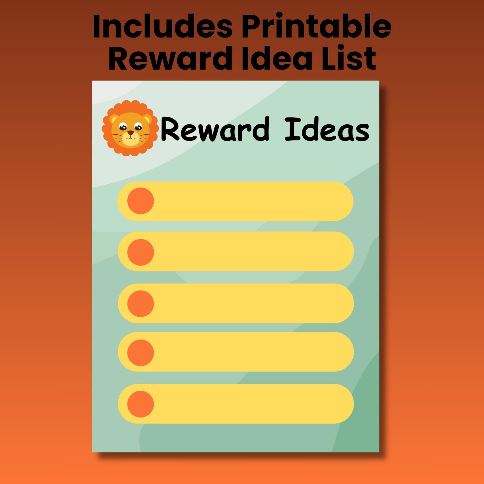 Safari Reward Chart for Kids With Printable Achievement Award and Idea ...