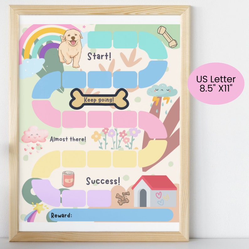 Reward Chart for Kids With Dog Theme Includes Printable - Etsy