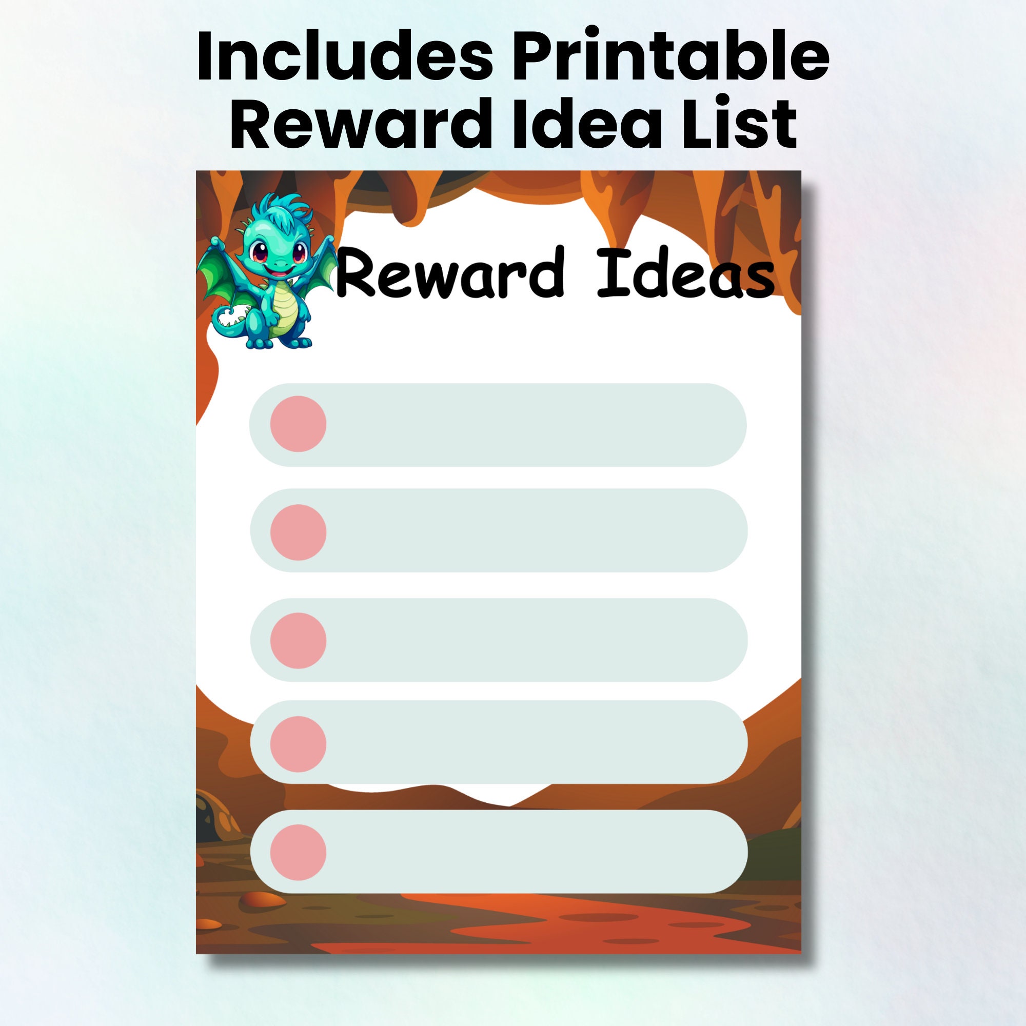 Dragon Reward Chart for Kids With Printable Achievement Award and Idea ...