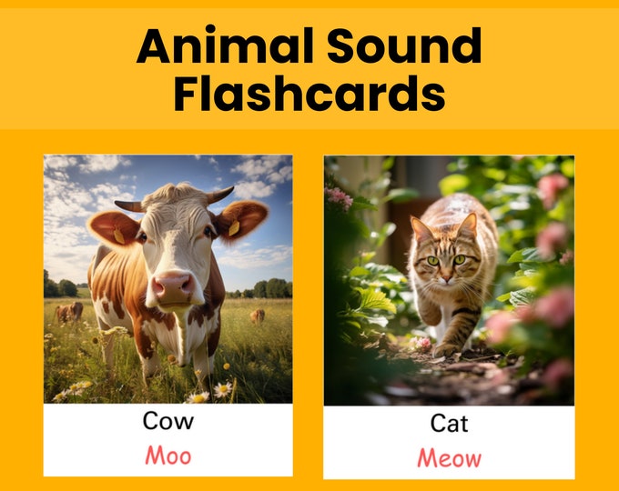 Farm Animal Sounds Printable Flashcards - Farm Animal Noise - Animal ...