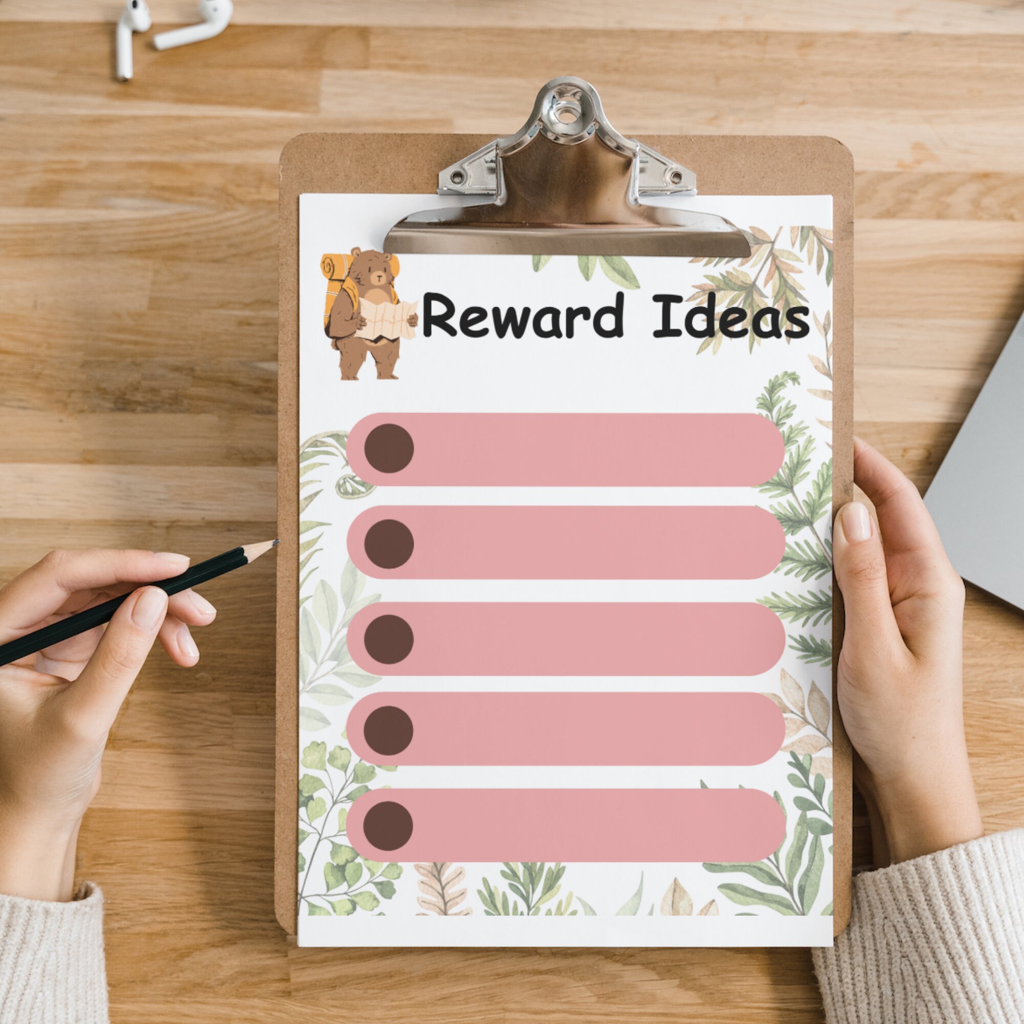 Bear Reward Chart for Kids With Printable Achievement Award and Idea ...