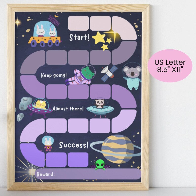 Space Reward Chart for Kids With Printable Achievement Award and Idea ...