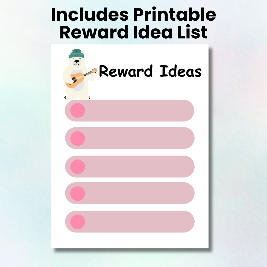 Penguin Reward Chart for Kids With Printable Achievement Award and Idea ...