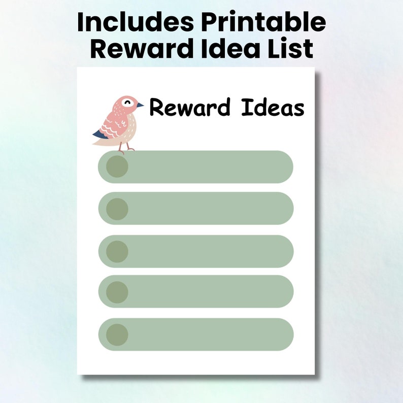 Bird Reward Chart for Kids With Printable Achievement Award and Idea ...