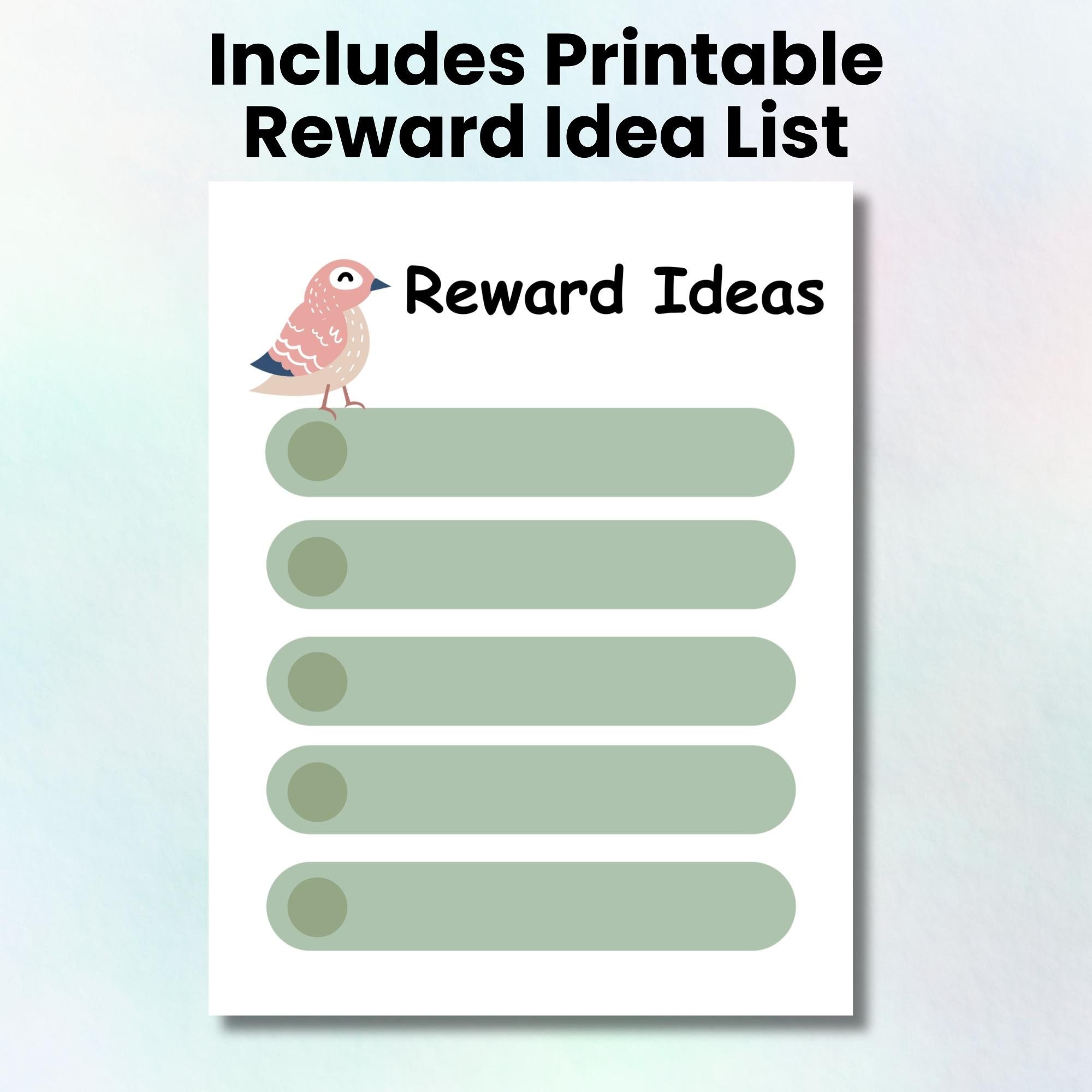 Bird Reward Chart for Kids With Printable Achievement Award and Idea ...