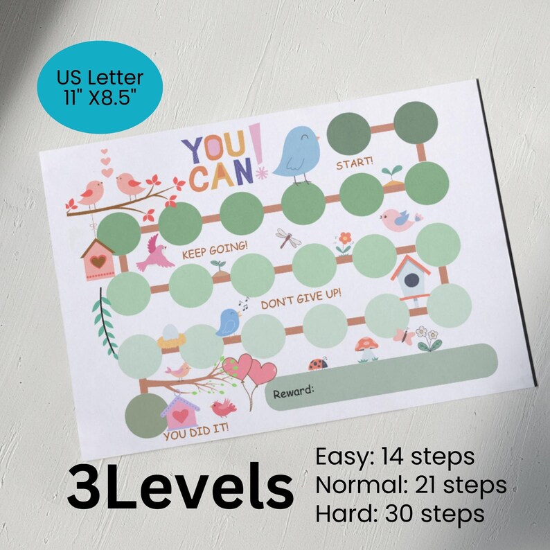 Bird Reward Chart for Kids With Printable Achievement Award and Idea ...