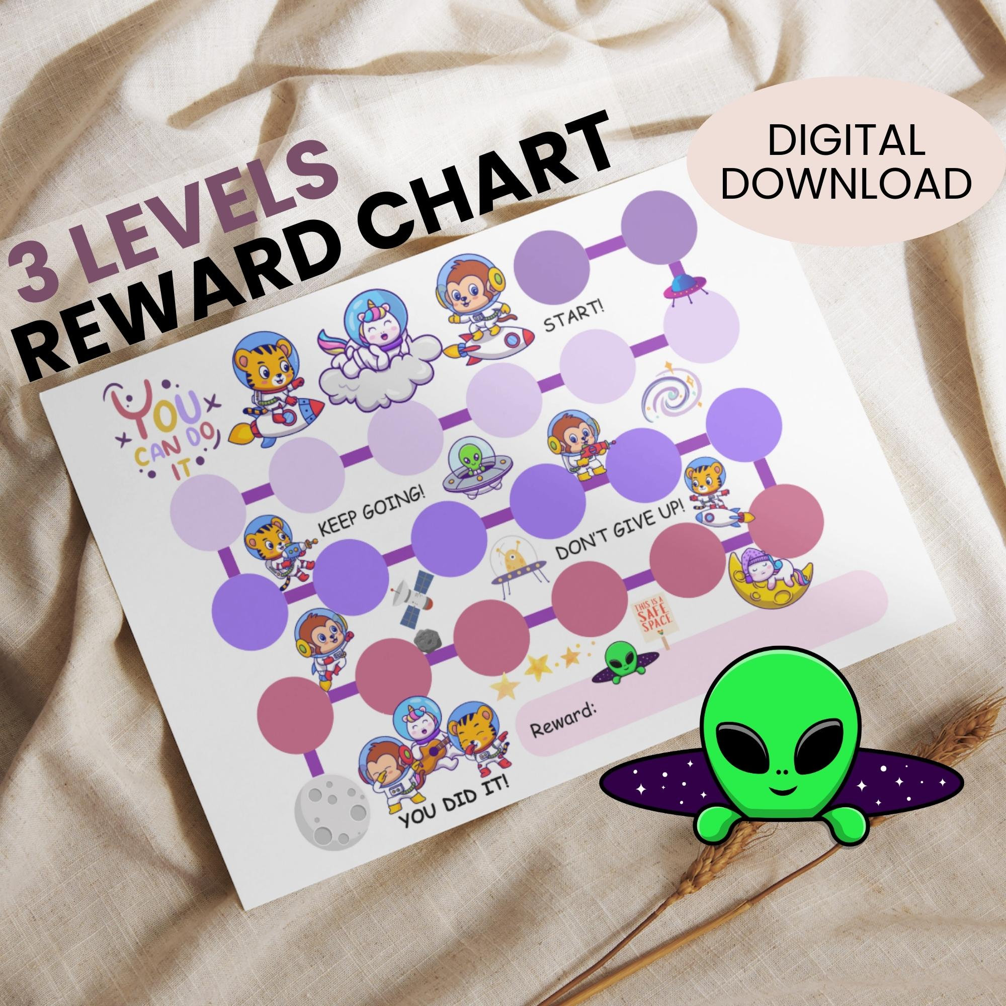 Animal Astronauts Reward Chart for Kids With Printable - Etsy