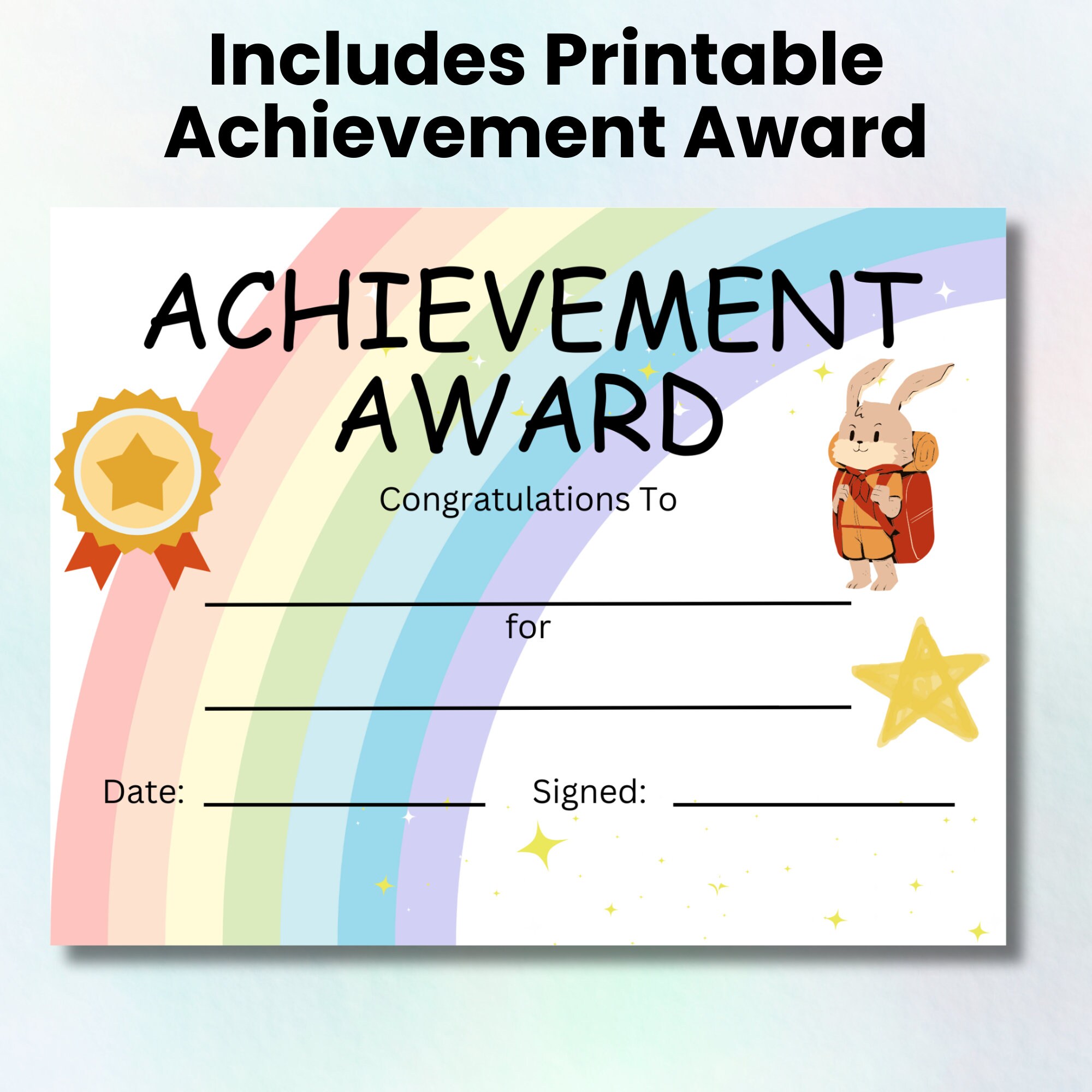 Bear Reward Chart for Kids With Printable Achievement Award and Idea ...