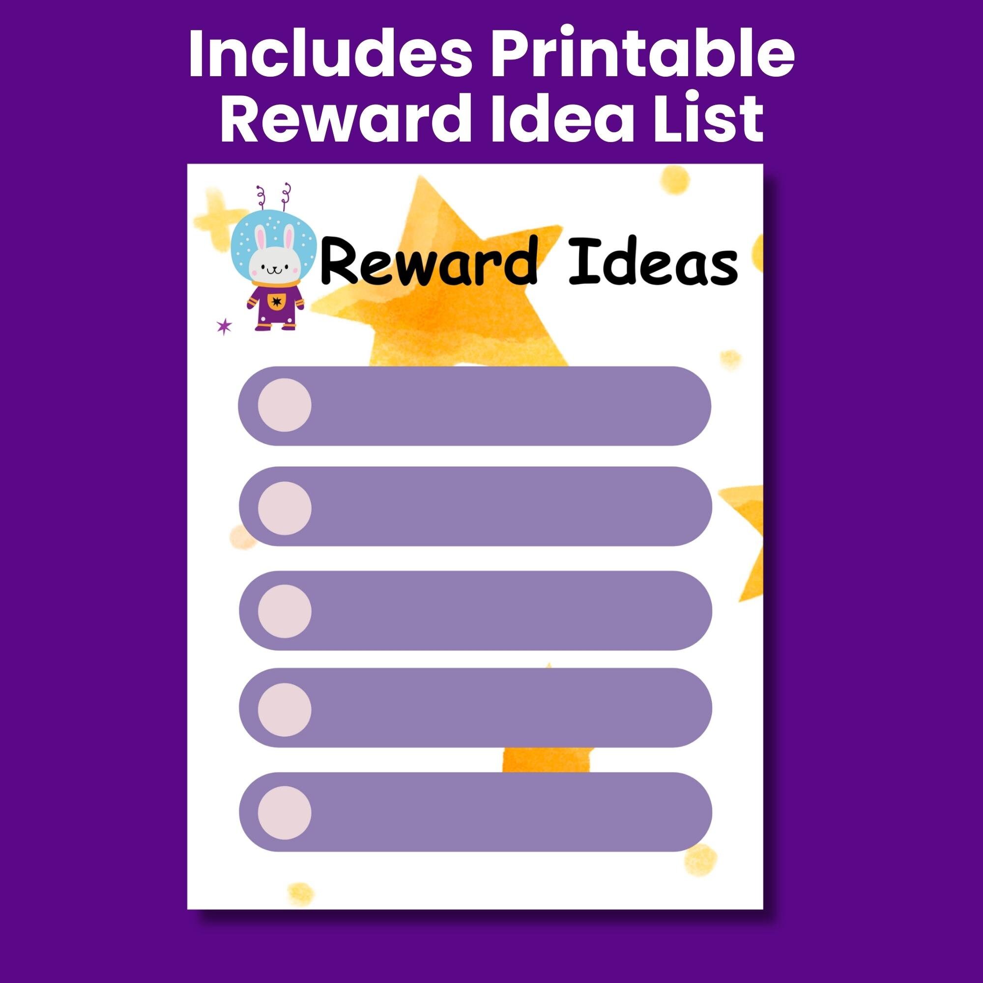 Space Reward Chart for Kids With Printable Achievement Award and Idea ...