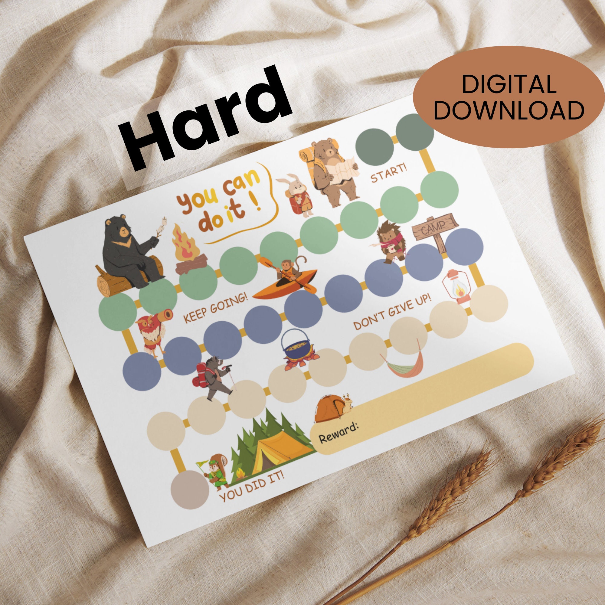 Bear Reward Chart for Kids With Printable Achievement Award and Idea ...