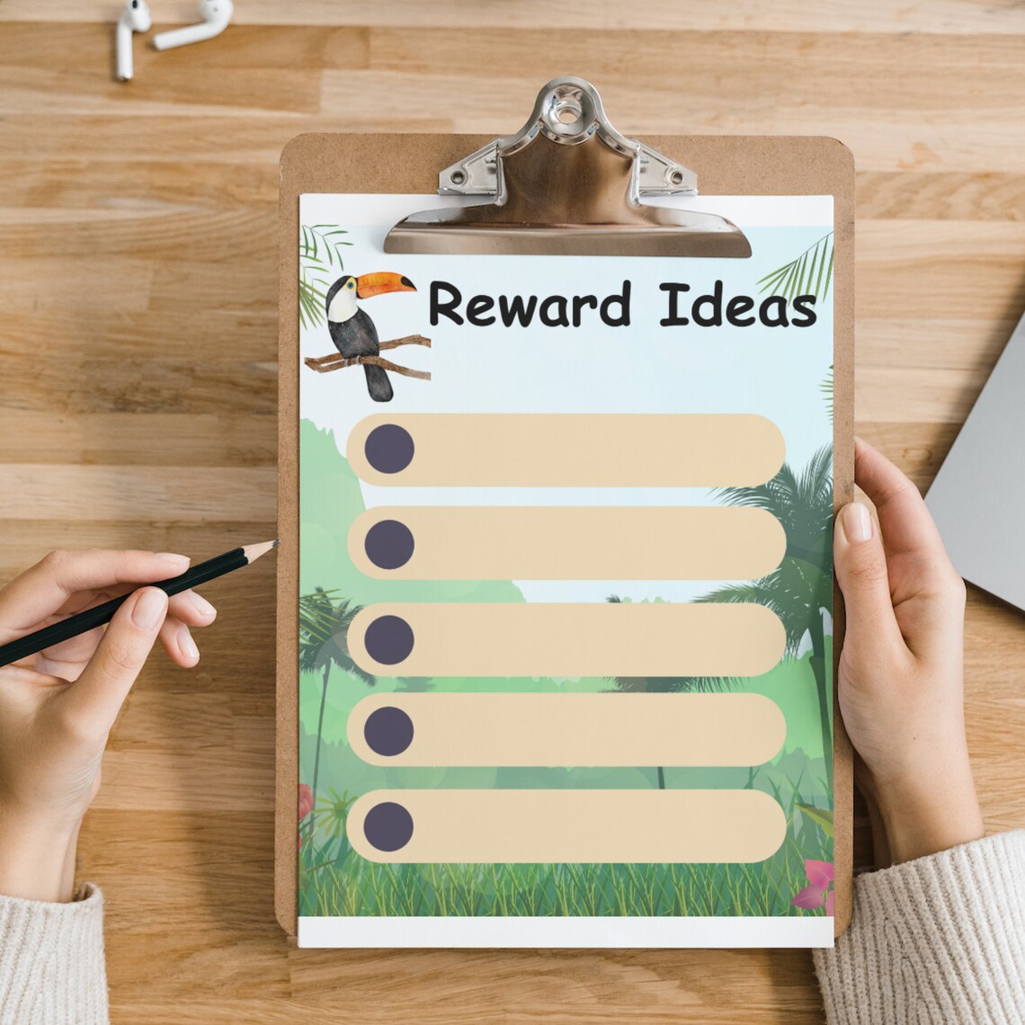 Rainforest Reward Chart for Kids With Printable Achievement Award and ...