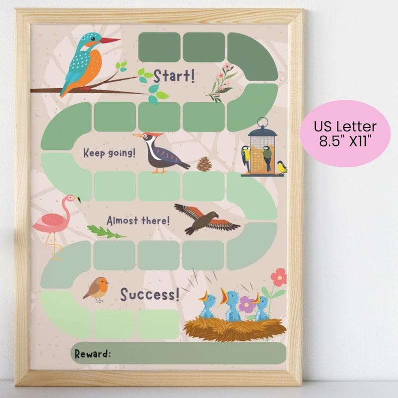 Bird Reward Chart for Kids With Printable Achievement Award and Idea ...