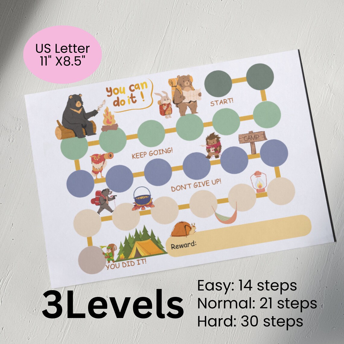 Bear Reward Chart for Kids With Printable Achievement Award and Idea ...