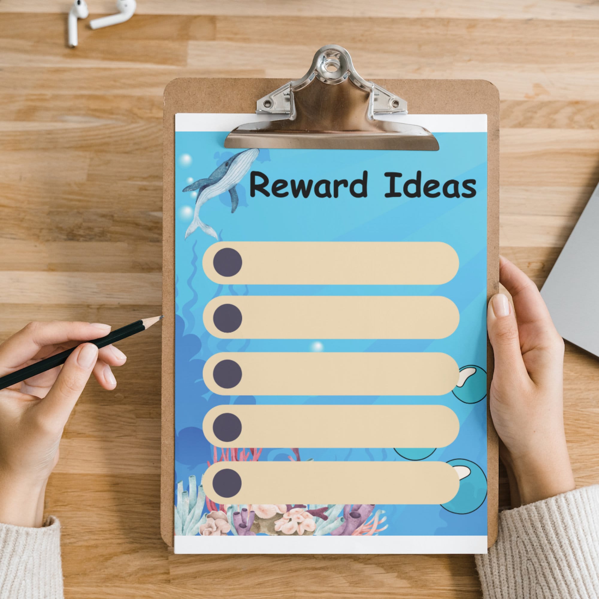 Ocean Reward Chart for Kids With Printable Achievement Award and Idea ...