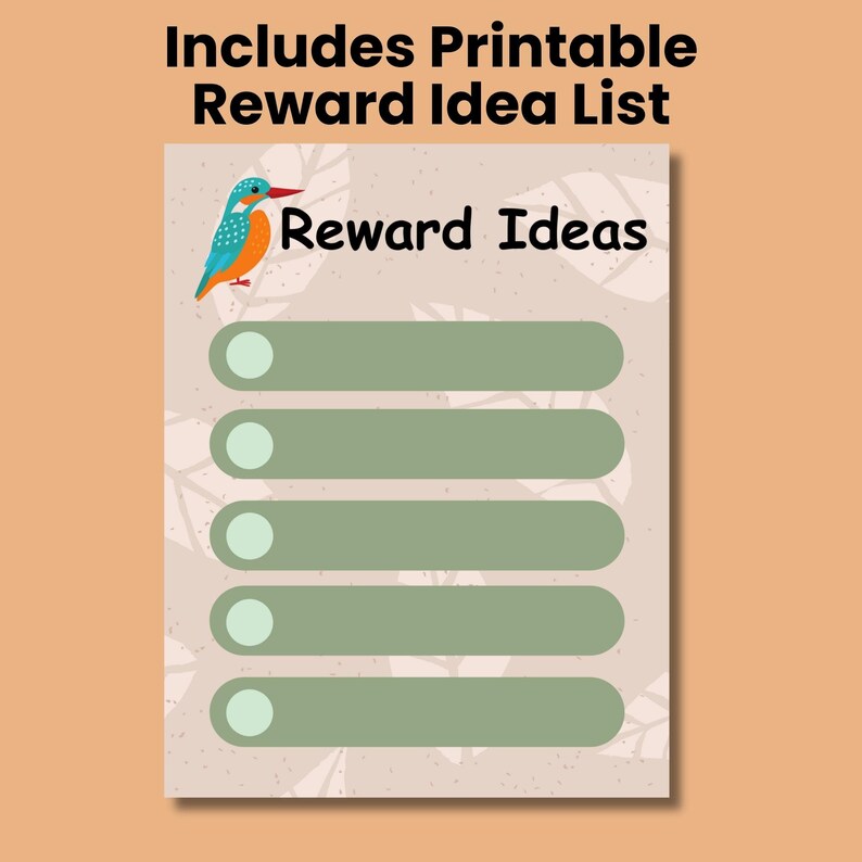 Bird Reward Chart for Kids With Printable Achievement Award and Idea ...