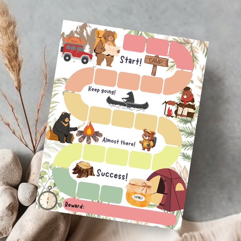 Bear Reward Chart for Kids With Printable Achievement Award and Idea ...