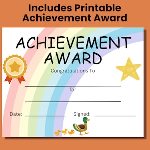 Farm Animal Reward Chart for Kids With Printable Achievement Award and ...