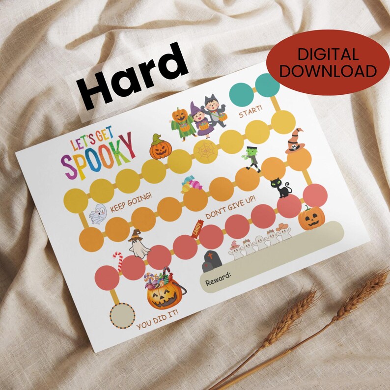 Halloween Reward Chart for Kids With Printable Achievement Award and ...