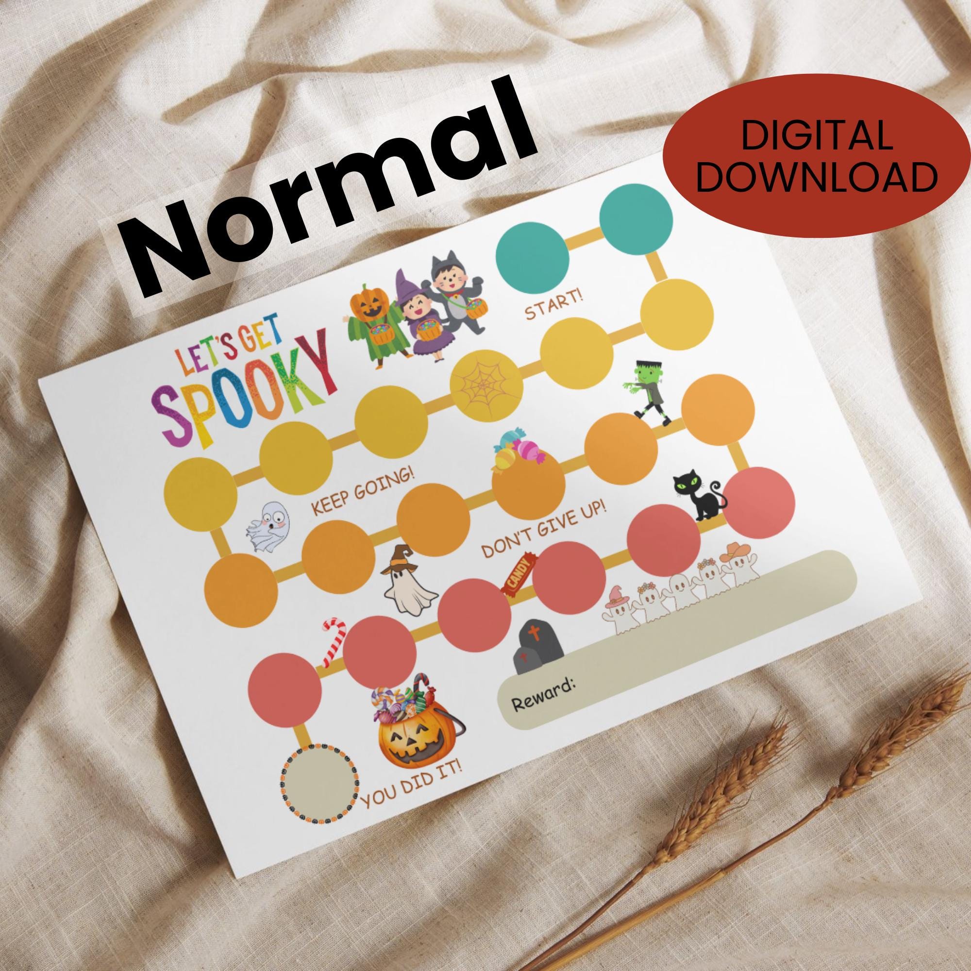 Halloween Reward Chart for Kids With Printable Achievement Award and ...