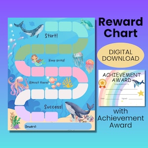 Ocean Reward Chart for Kids With Printable Achievement Award and Idea ...