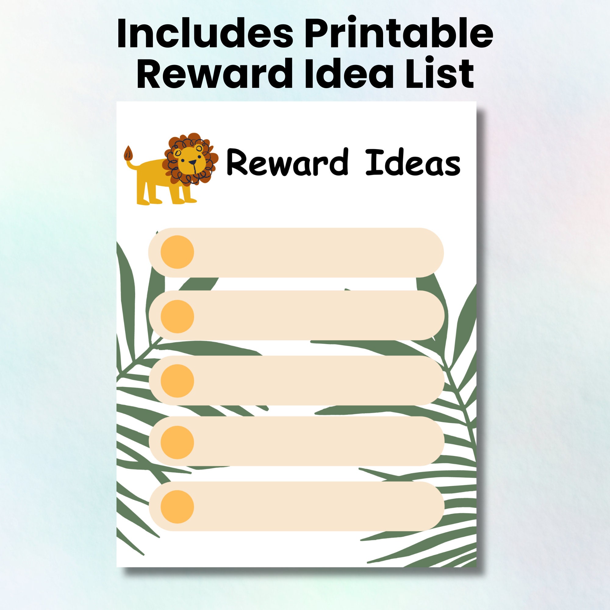 Zoo Reward Chart for Kids With Printable Achievement Award and Idea ...