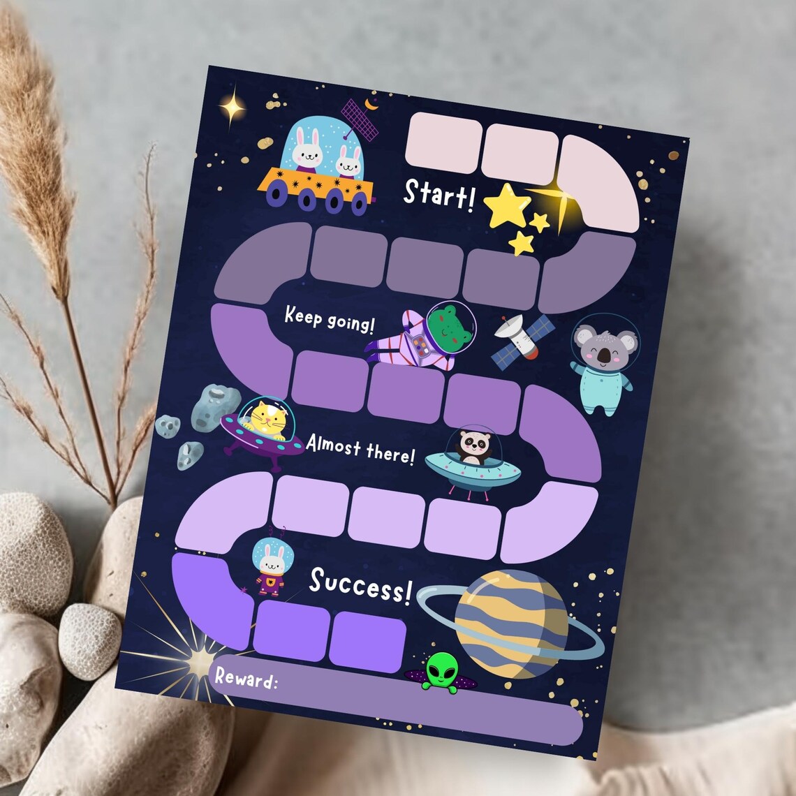 Space Reward Chart for Kids With Printable Achievement Award and Idea ...