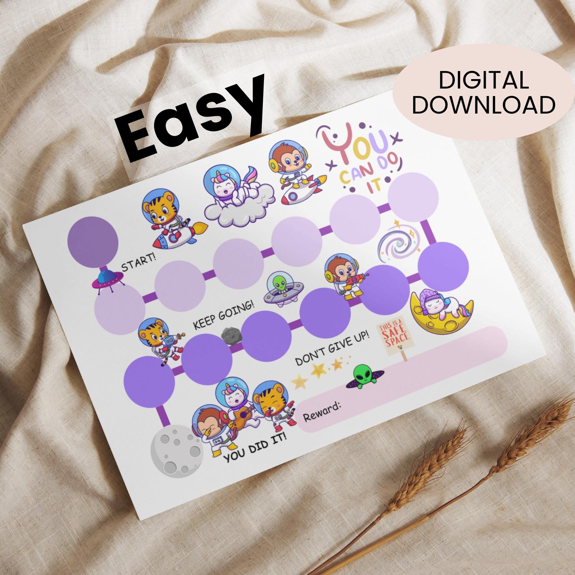 Animal Astronauts Reward Chart for Kids With Printable Achievement ...