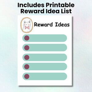 Cat Reward Chart for Kids With Printable Achievement Award and Idea ...