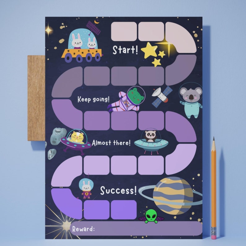 Space Reward Chart for Kids With Printable Achievement Award and Idea ...