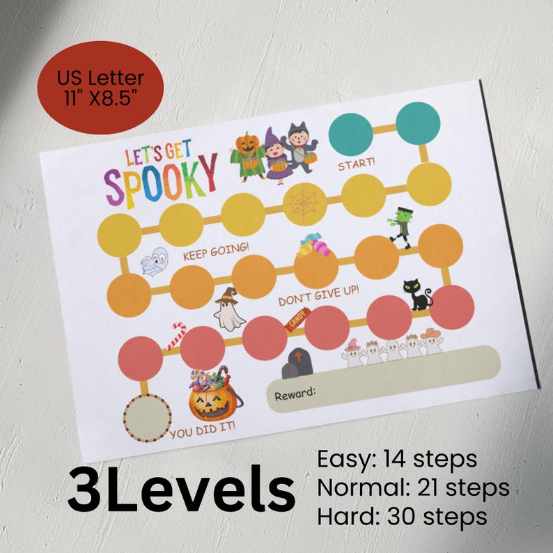 Halloween Reward Chart for Kids With Printable Achievement Award and ...