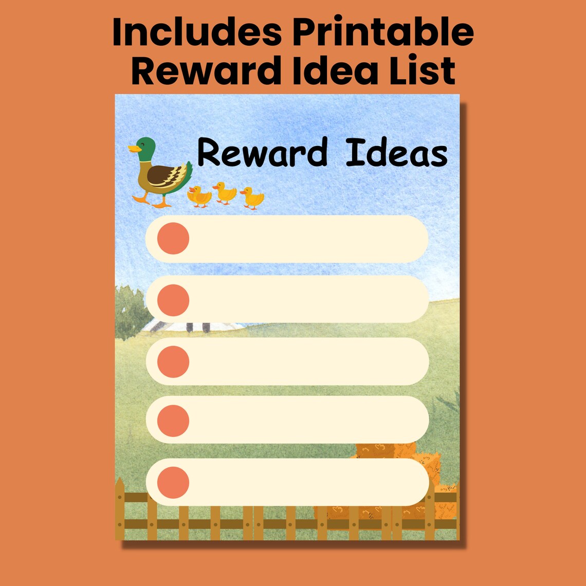 Farm Animal Reward Chart for Kids With Printable Achievement Award and ...