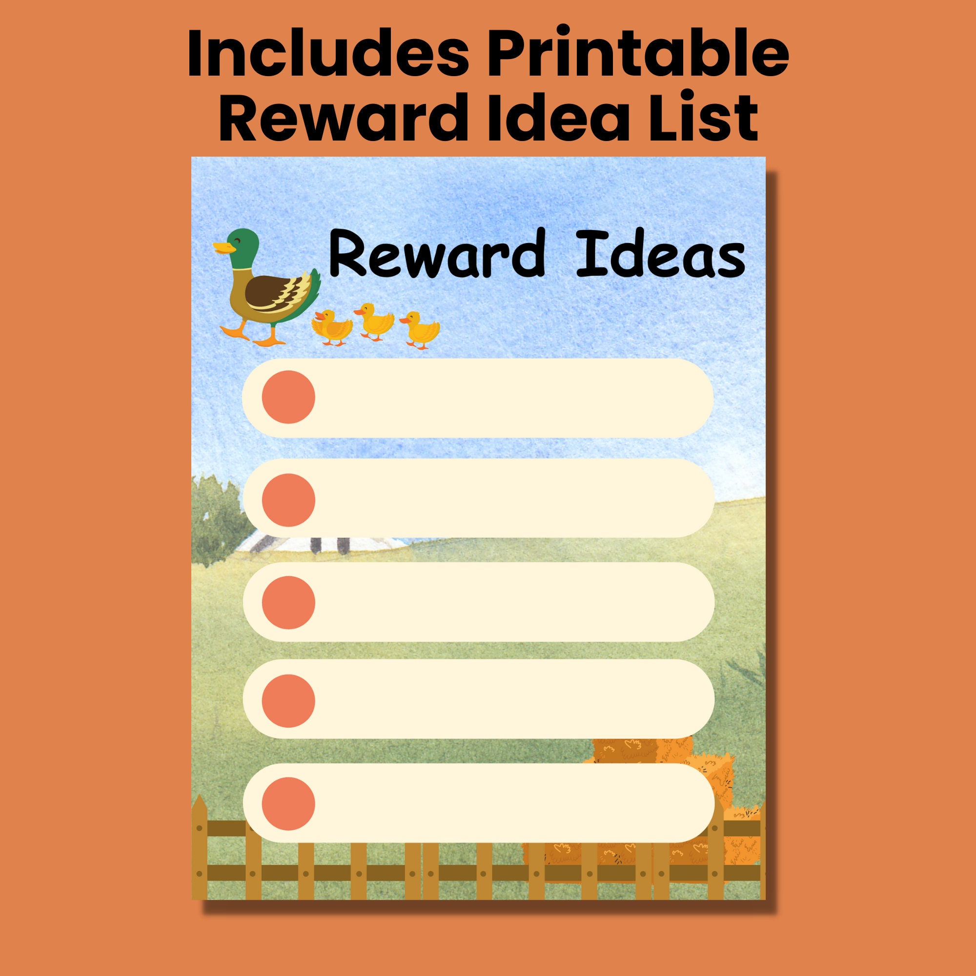 Farm Animal Reward Chart for Kids With Printable Achievement Award and ...
