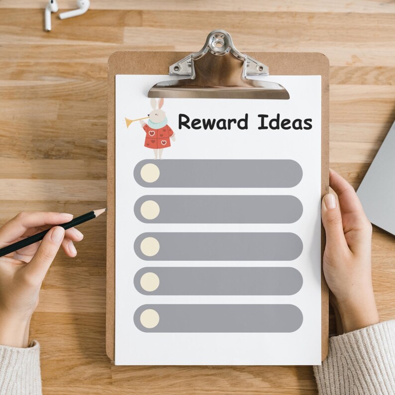 Rabbit Reward Chart for Kids With Printable Achievement Award and Idea ...