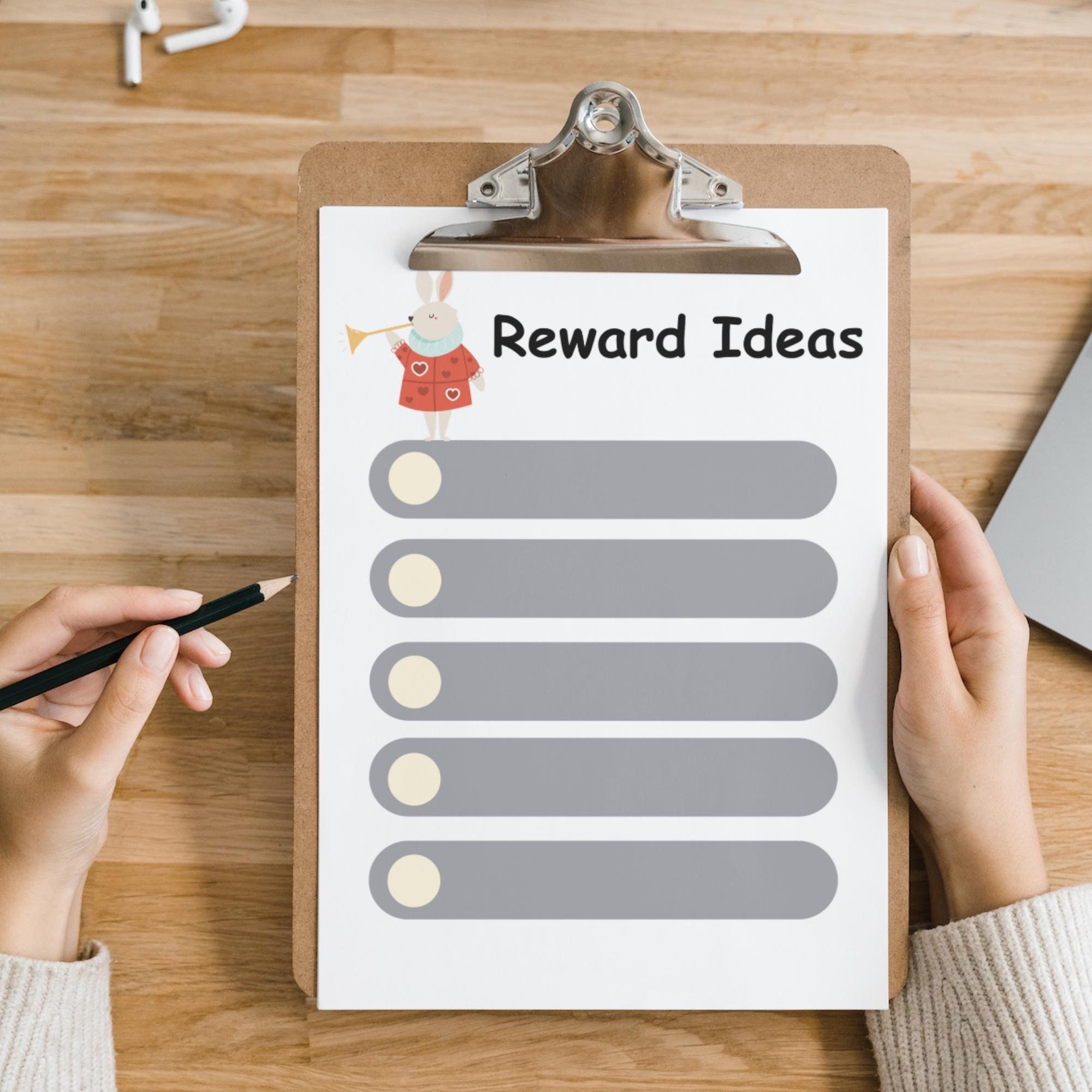 Rabbit Reward Chart for Kids With Printable Achievement Award and Idea ...