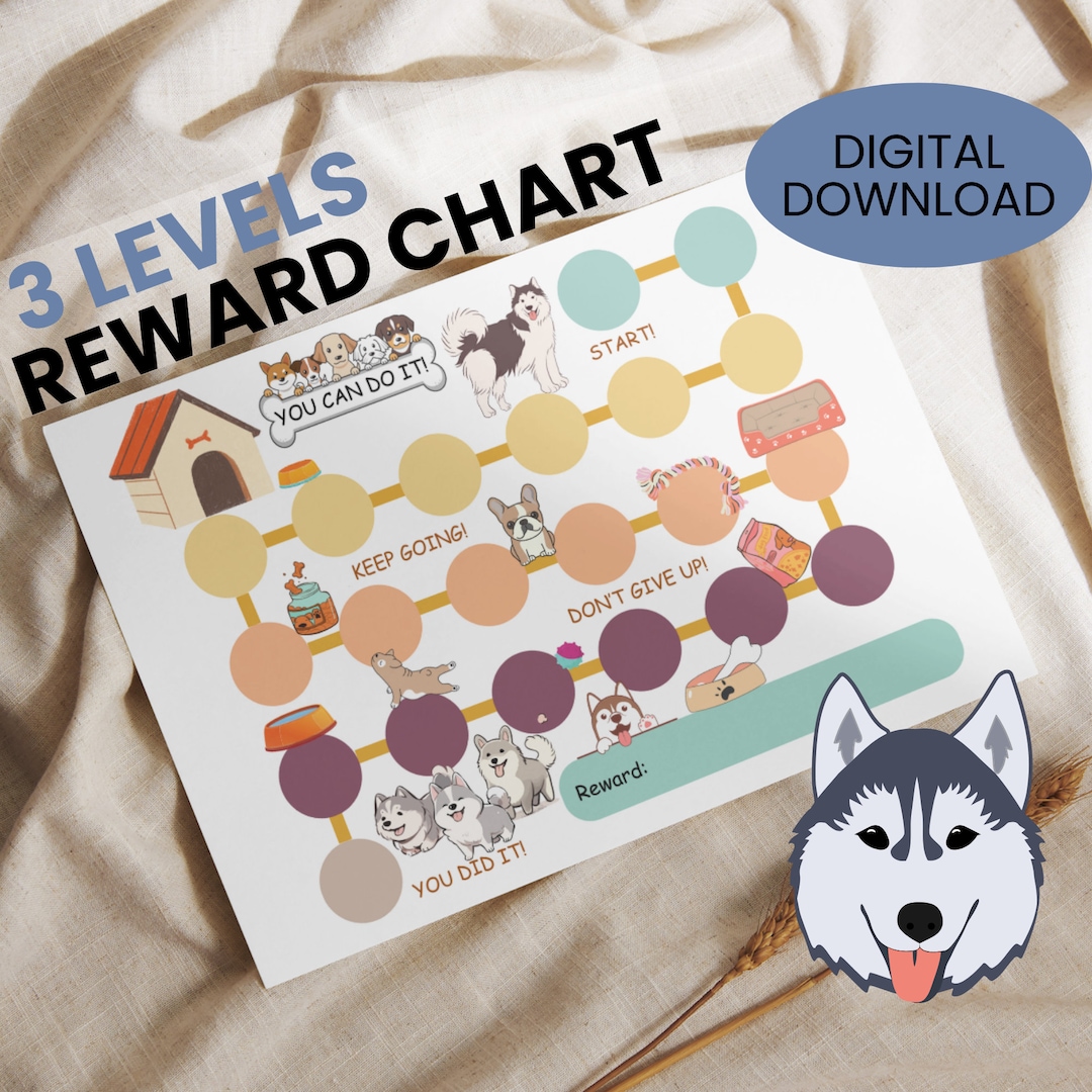 Dog Reward Chart for Kids With Printable Achievement Award and Idea ...