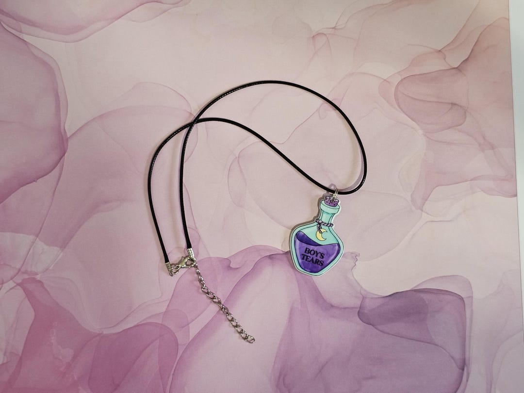 Boy Tears Spell Necklace/ Halloween Necklace / Witch Necklace - Etsy