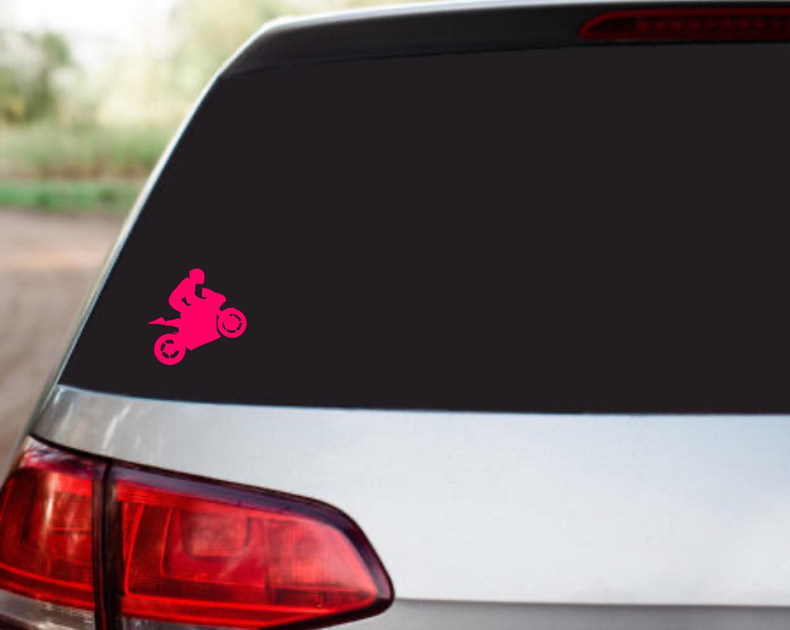 Biker Wheelie Decal - Etsy