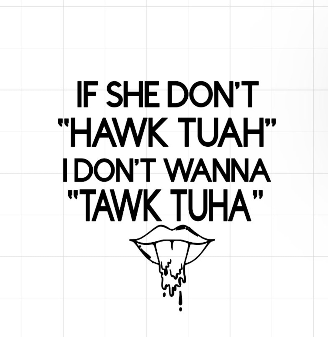 If She Don’t Hawk Tuah I Don’t Wanna Tawk Tuha Decal\ Sticker/ Funny ...