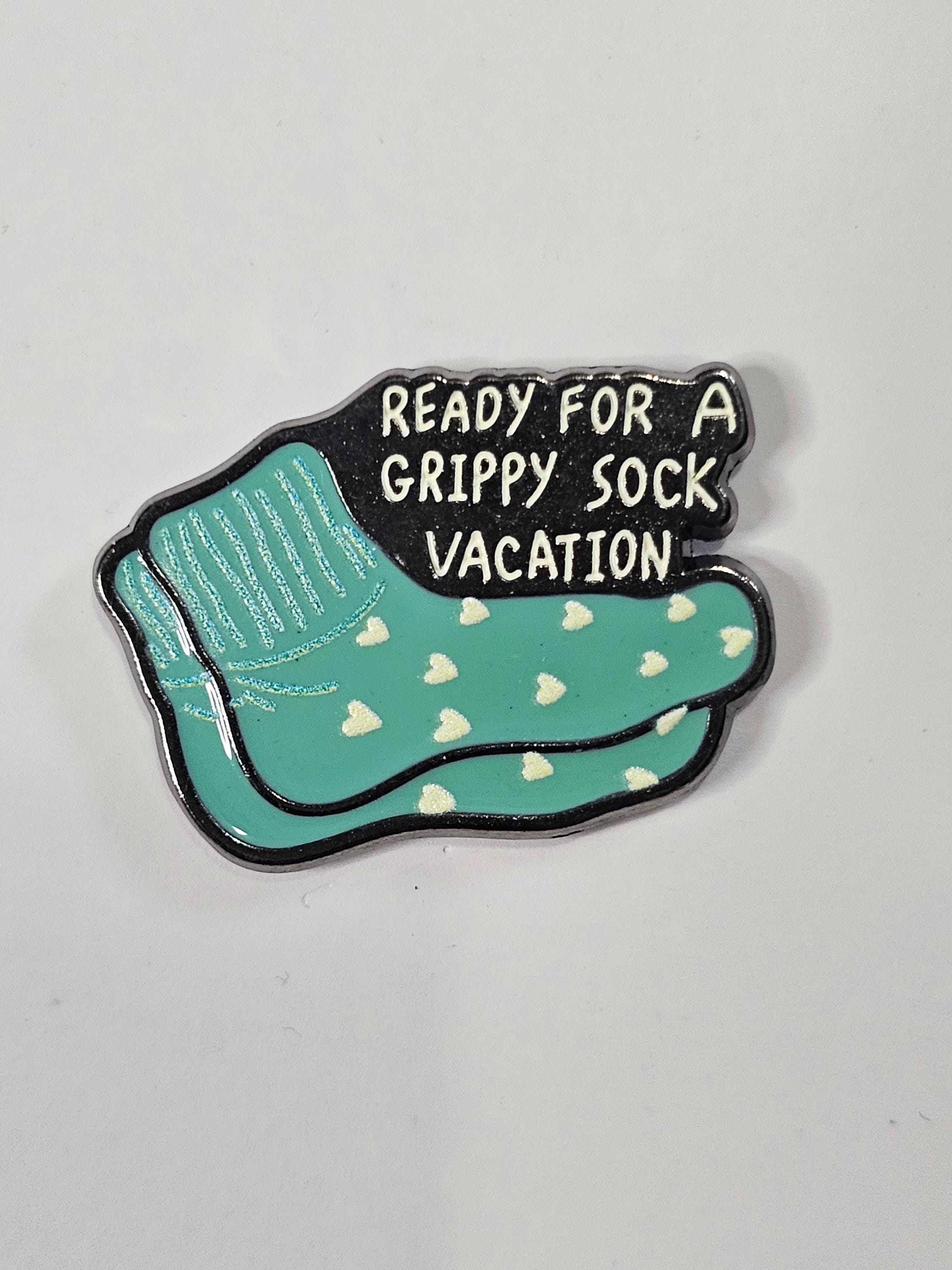 Grippy Sock Vacay Pin Lapel Pin Enamel Pin Gift Badges and Pins - Etsy