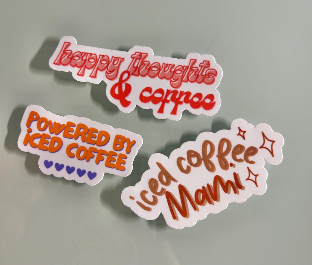 Coffee Sticker Pack, 3 Stickers| Decal| Gifts Under 10|water Bottle ...