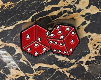 Dice Enamel Pin - Games - Entertainment- Casino - Set of Dice - Tenzi ...