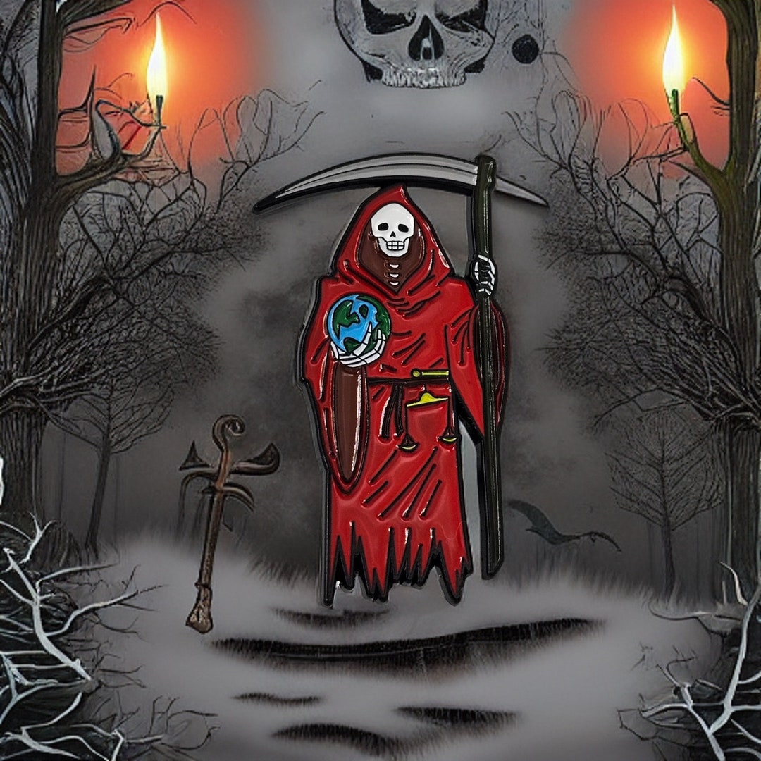 Grim Reaper Pin - Etsy