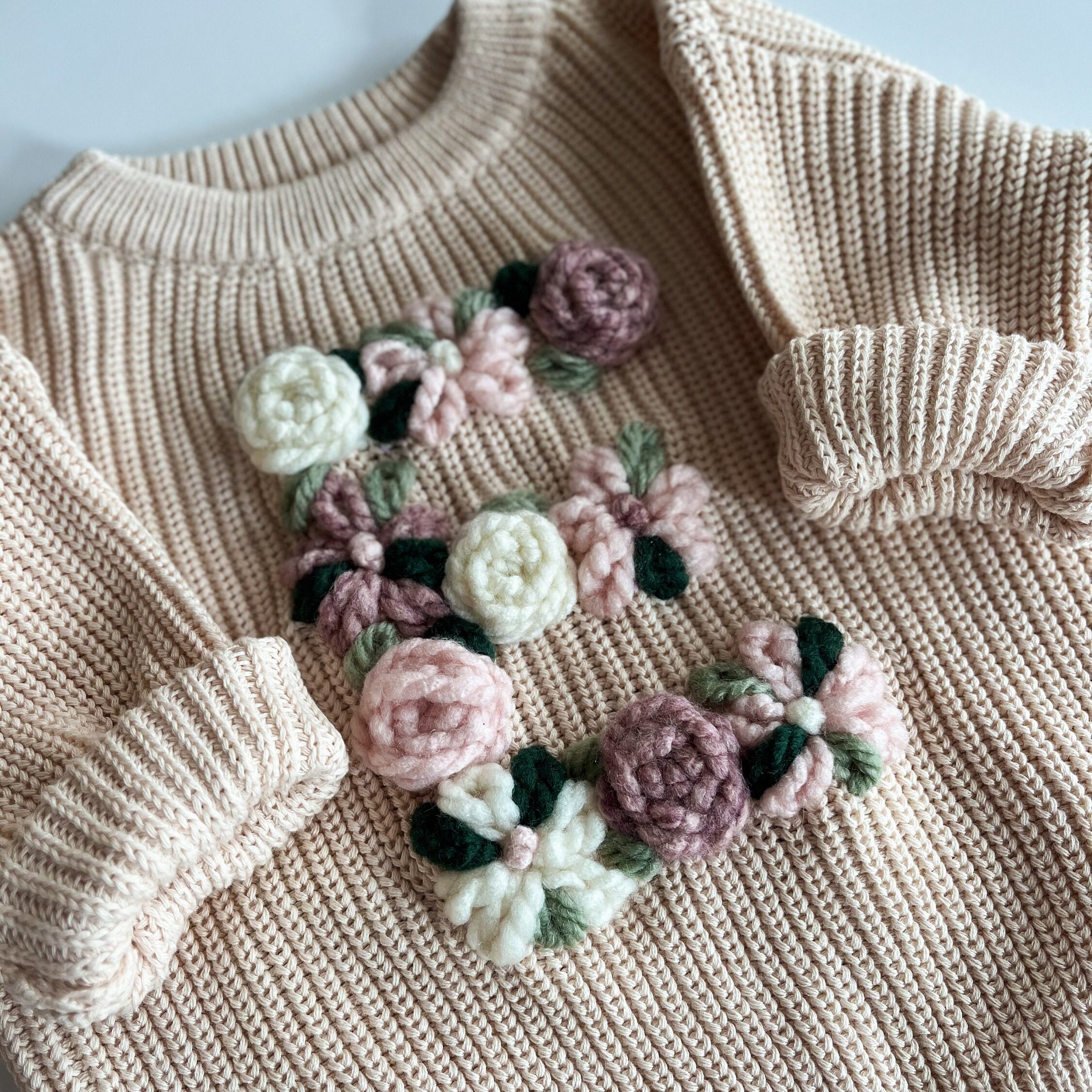 Baby Name Sweater, Custom Baby Sweater, Flower Sweater, Baby Shower ...