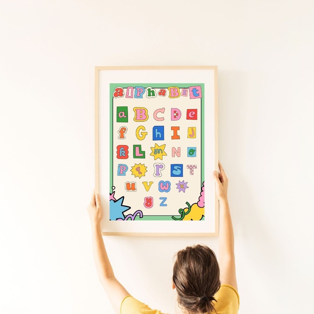 Retro Wonders Alphabet Poster Perfect for Nursery & Playroom - Etsy