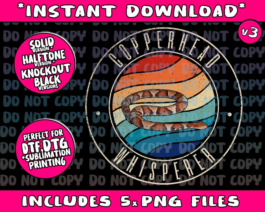 Copperhead Snake Whisperer Png Bundle, Trending Png, Popular Printable ...